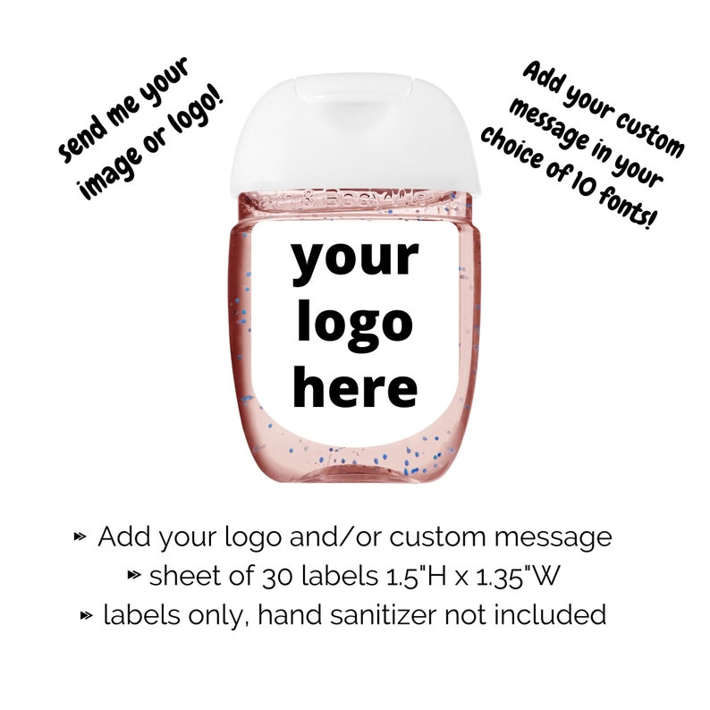 Custom Hand Sanitizer Labels Sheet of 30 Stickers Hand - Etsy