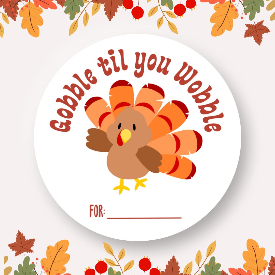 Thanksgiving Leftover Labels | Sheet of 12 2.5" or 20 2" Circle ...