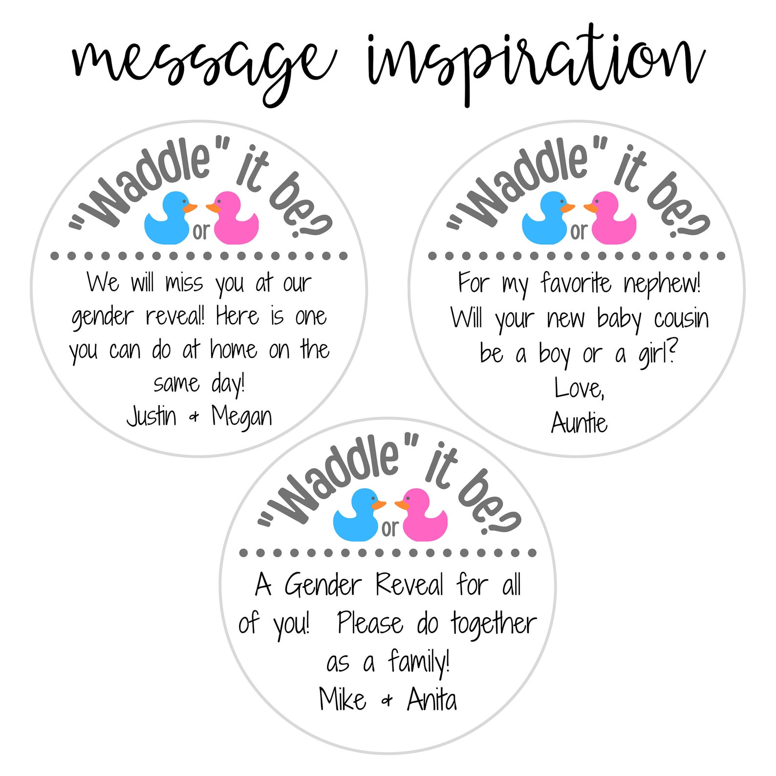 Waddle It Be Rubber Duck Gender Reveal Fizz by Mail - Etsy