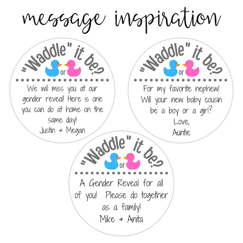Waddle It Be Rubber Duck Gender Reveal Fizz by Mail - Etsy