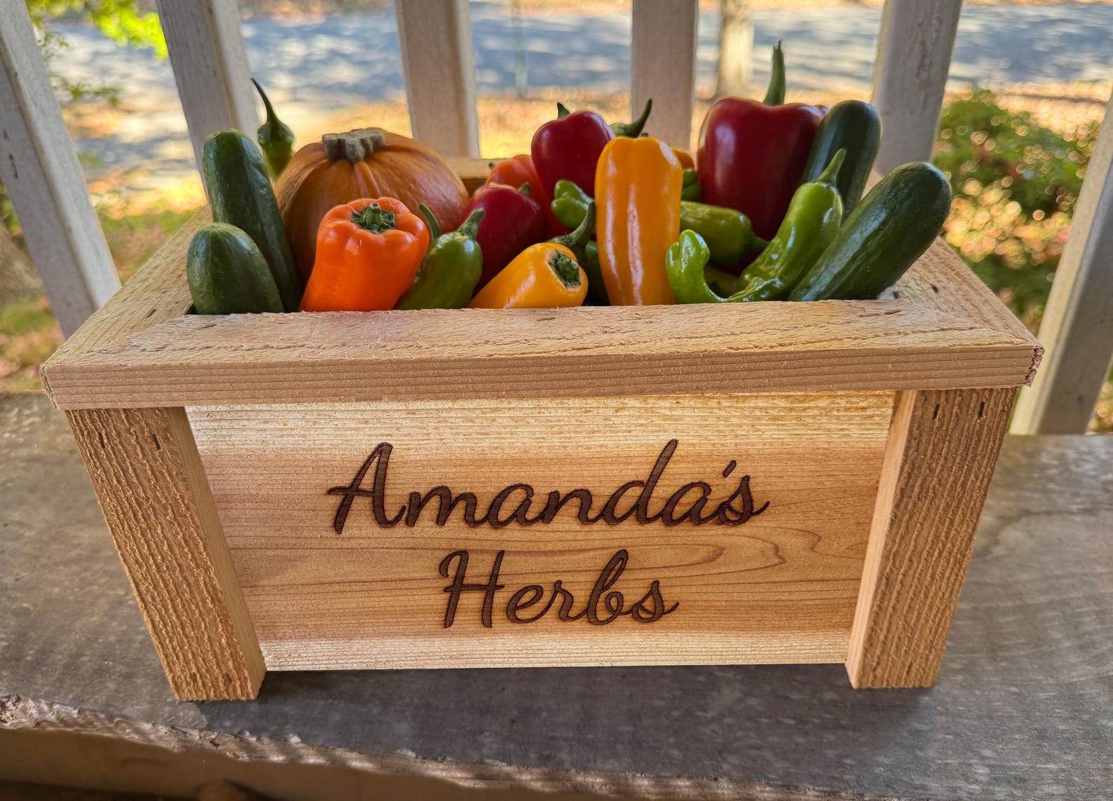 Custom-engraved Mini Cedar Planter Box - Etsy