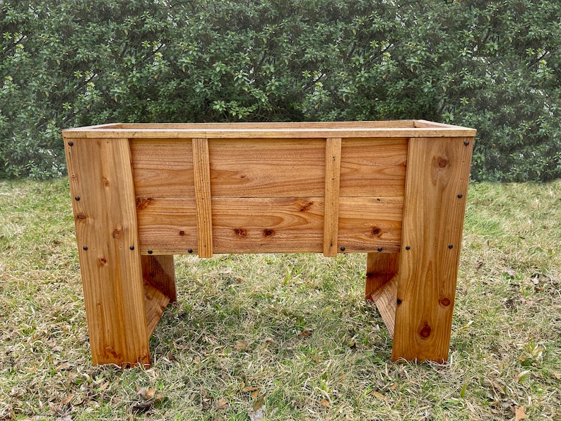 Raised Cedar Planter Box - Stylish & Sturdy! - Etsy