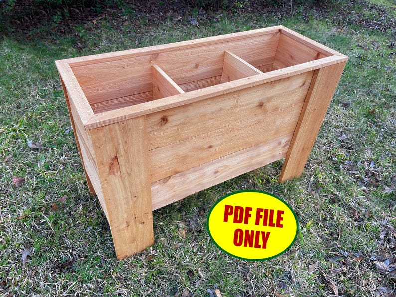 Raised Cedar Planter Box - Extra Deep (DIY Plans) - Etsy