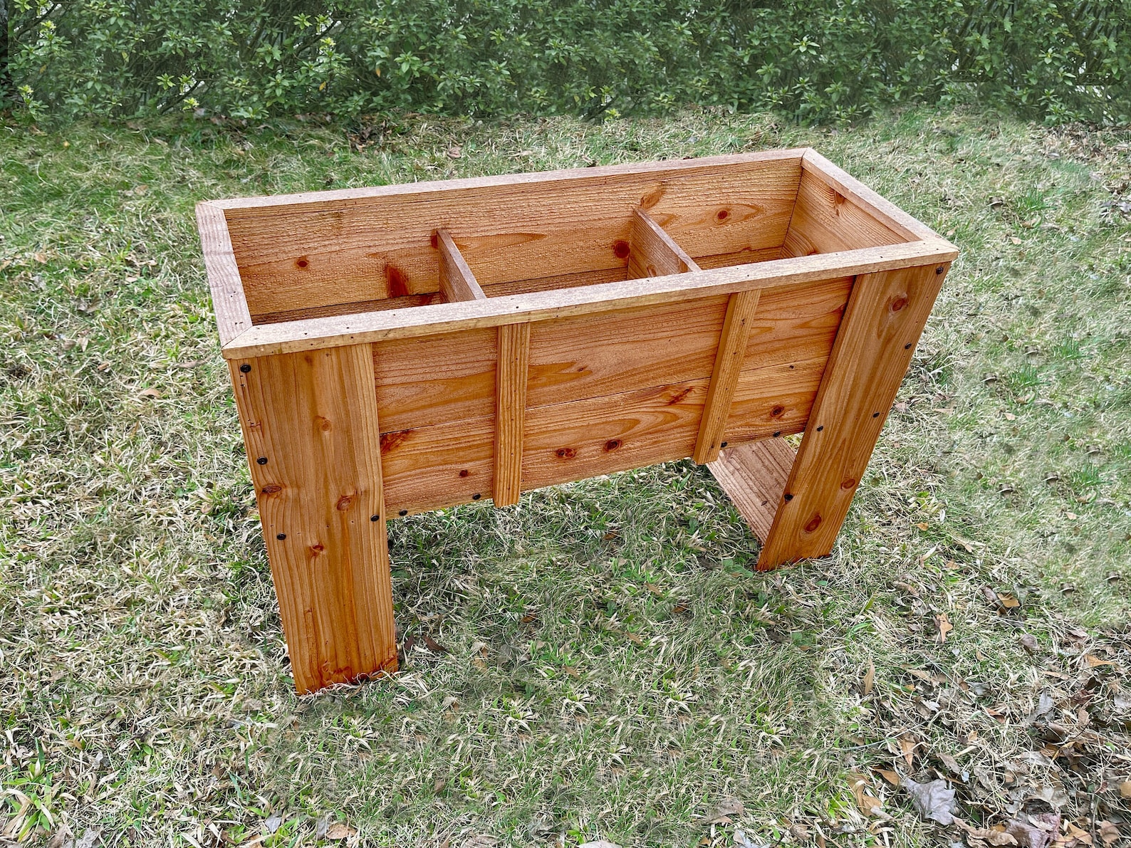 Raised Cedar Planter Box - Stylish & Sturdy! - Etsy