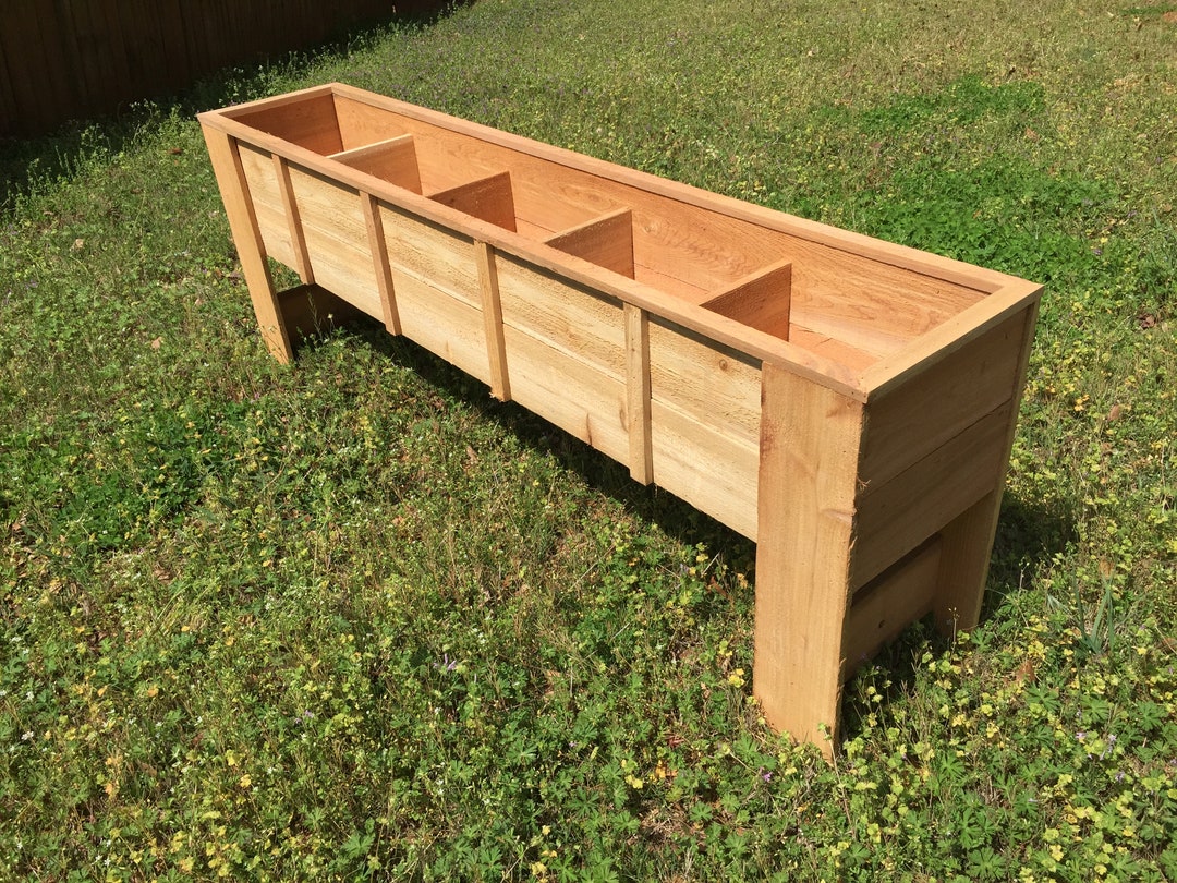 Raised Cedar Planter Box DIY Plans - Etsy