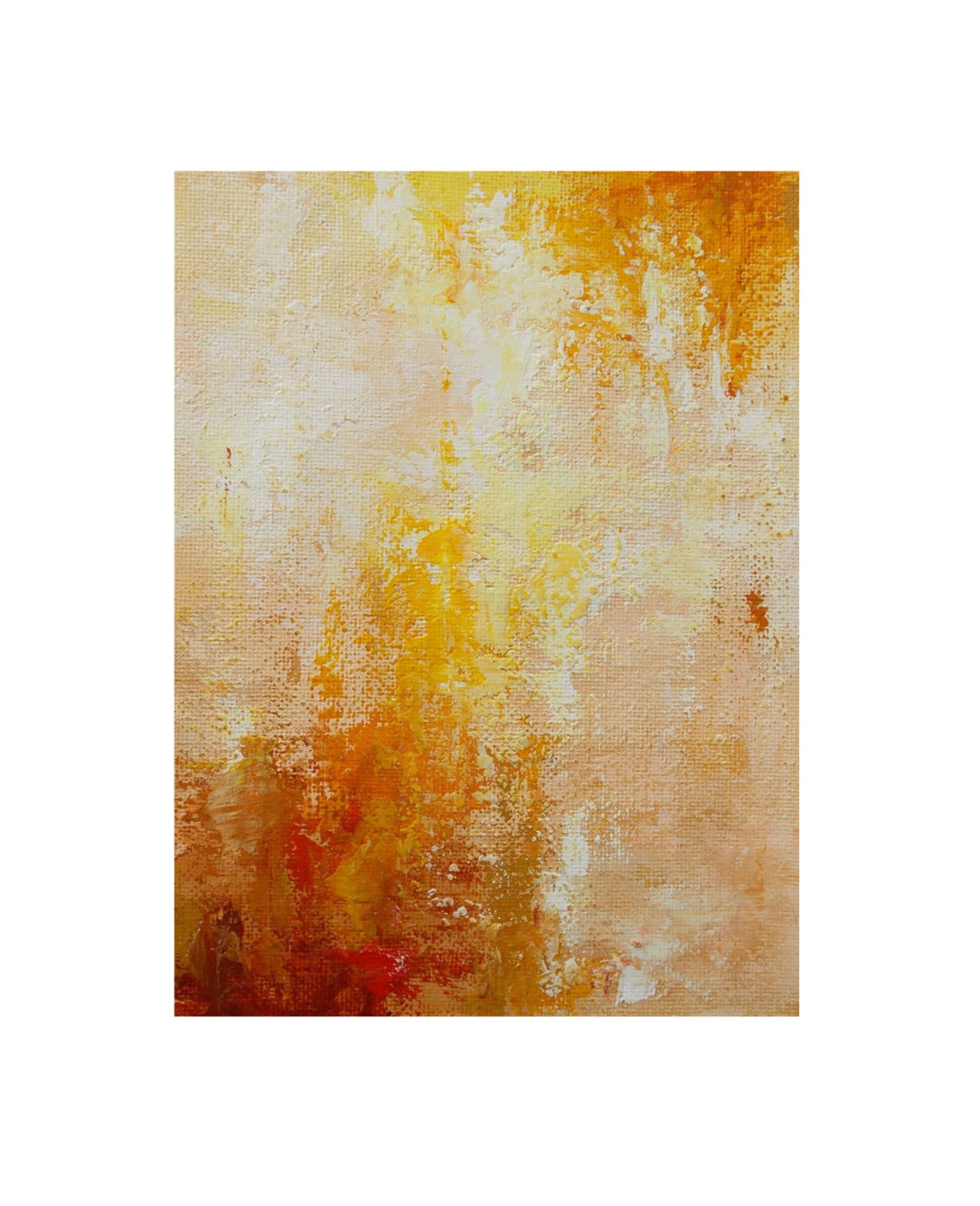 Daily Painting Original Abstract Painting 4.5x7.5 With 8x10 Inch Mat by ...