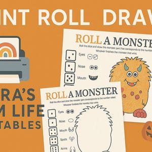 Roll A Monster Game | Printable Halloween Dice Drawing Activity for ...