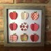 Red Apple, 3D Paper Art, Kitchen Decor, Shadow Box Frame, Red Apple Art ...