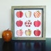 Red Apple, 3D Paper Art, Kitchen Decor, Shadow Box Frame, Red Apple Art ...