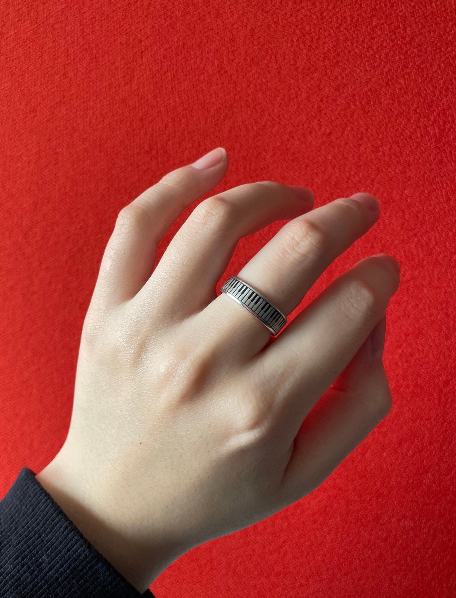 Piano Ring Silver Sterling 925 - Etsy