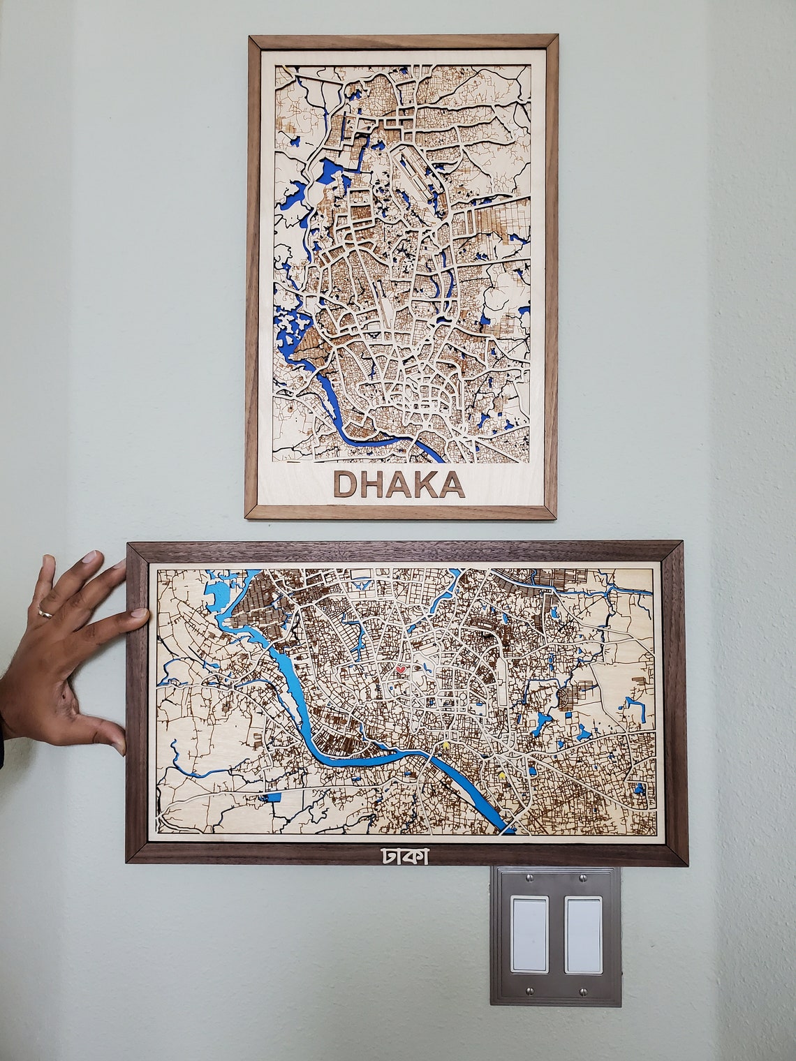 Dhaka 3D Map on Wood Laser Cut/engraved 5 Layers - Etsy