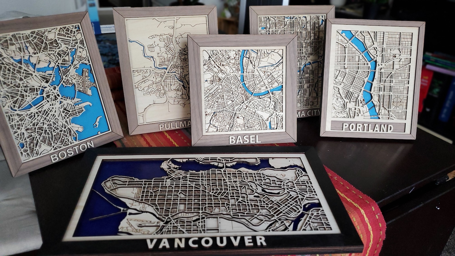 Custom 3D Map on Wood Any City Laser Cut/engraved 5 Layers - Etsy