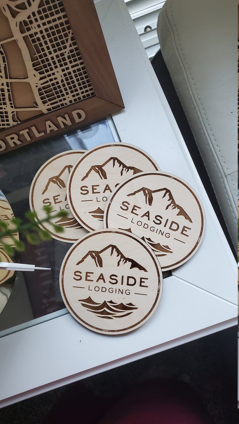 Custom Coasters With Any Logo or Your Design - Etsy