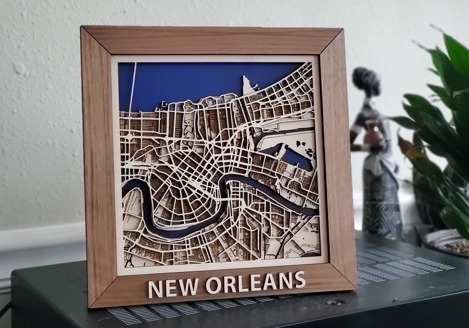 Custom 3D Map on Wood Any City Laser Cut/engraved 5 Layers | Etsy