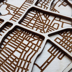 Boston 3D Map on Wood, Laser Cut/engraved, 9"x11", 5 Layers - Etsy