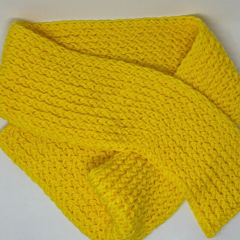 Bright Yellow Scarf - Etsy