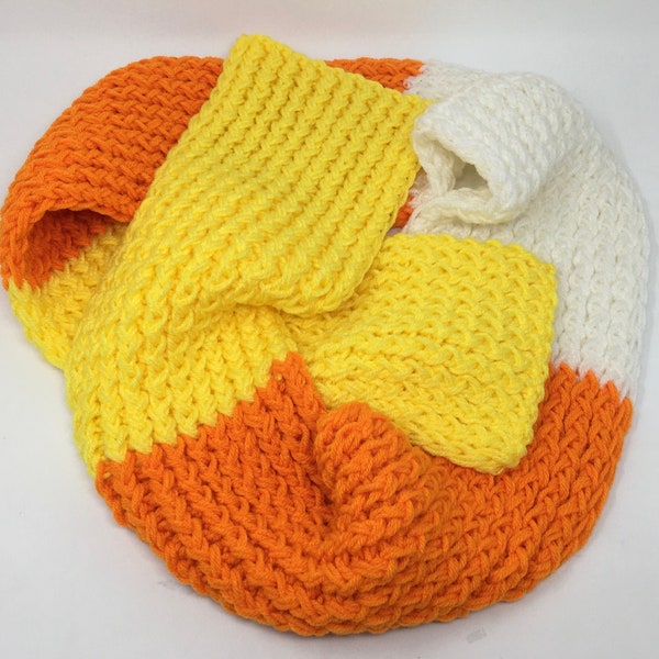 Orange Knit Scarf - Etsy