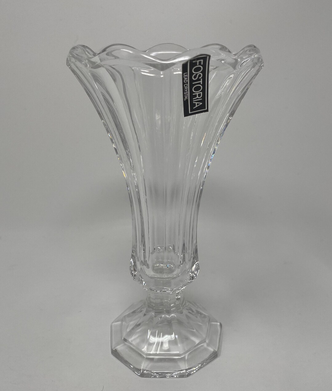 Fostoria Virginia Crystal Vase, Fostoria Virginia Lead Crystal Vase ...