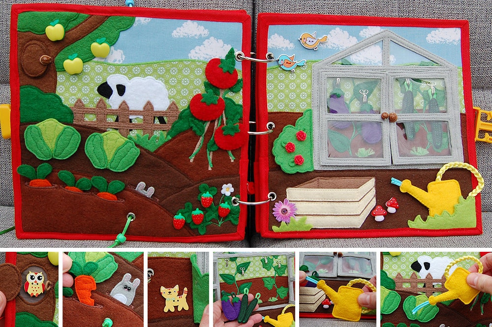 Farm quiet book PDF pattern and tutorial | Etsy