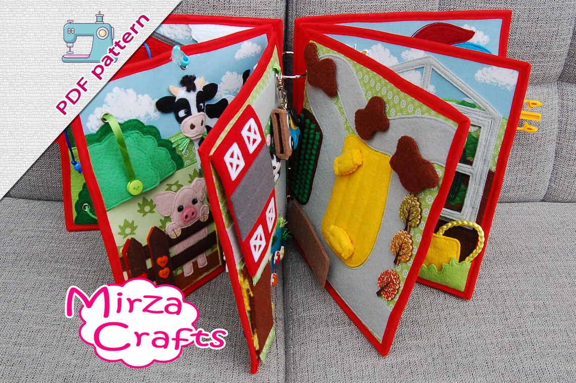 Farm quiet book PDF pattern and tutorial | Etsy