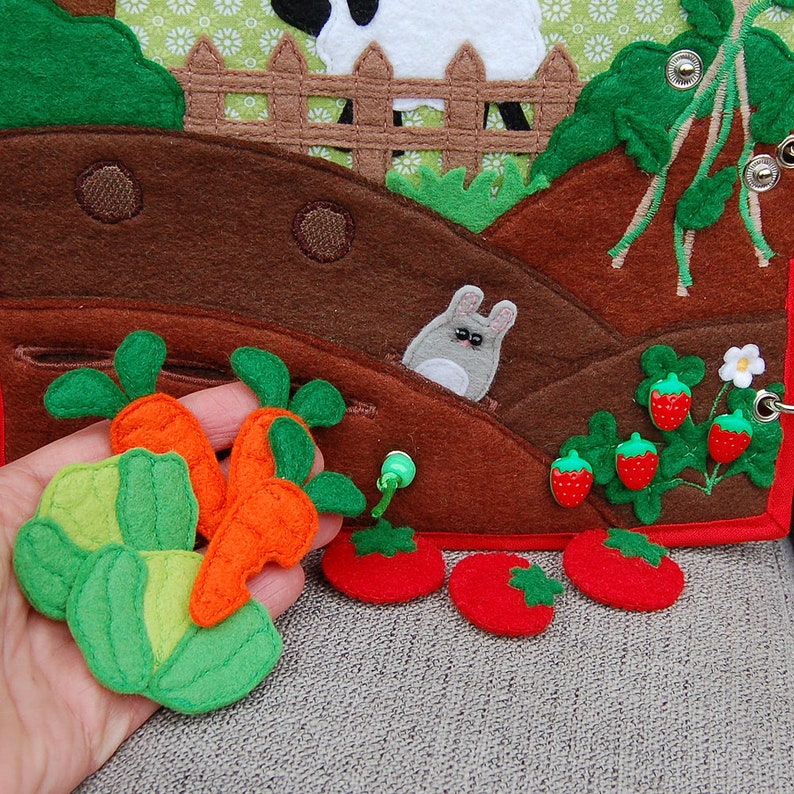 PDF Pattern & Tutorial 2 Farm Quiet Book Pages: Vegetable - Etsy Australia