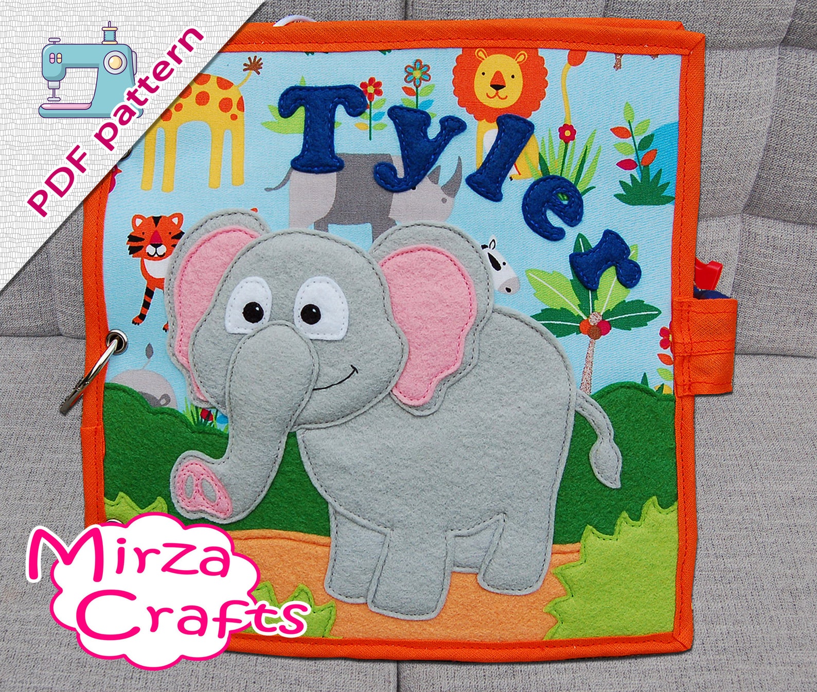 PDF Pattern & Tutorial Quiet Book Boy Personalized - Etsy