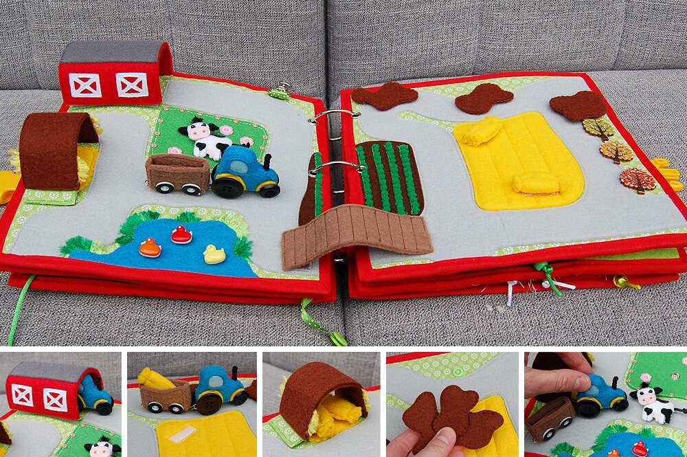 Farm quiet book PDF pattern and tutorial | Etsy