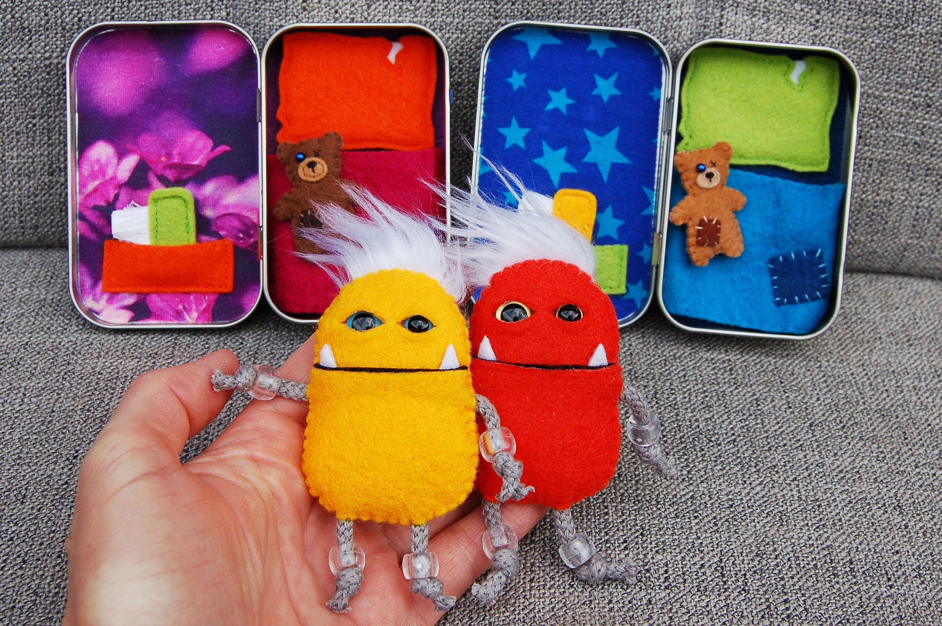 PDF Pattern & Tutorial Little Creature in Tin Box Cave - Etsy Canada