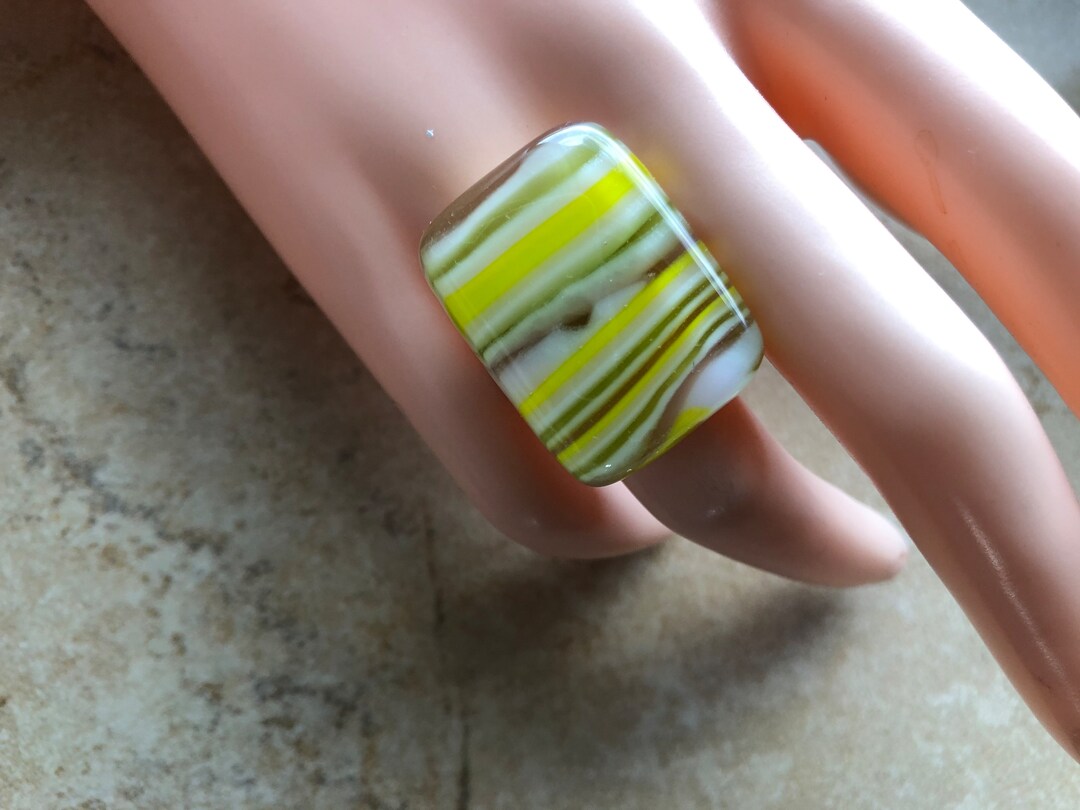 Fused Glass Rings - Fused Glass Jewelry - Glass Rings - Etsy