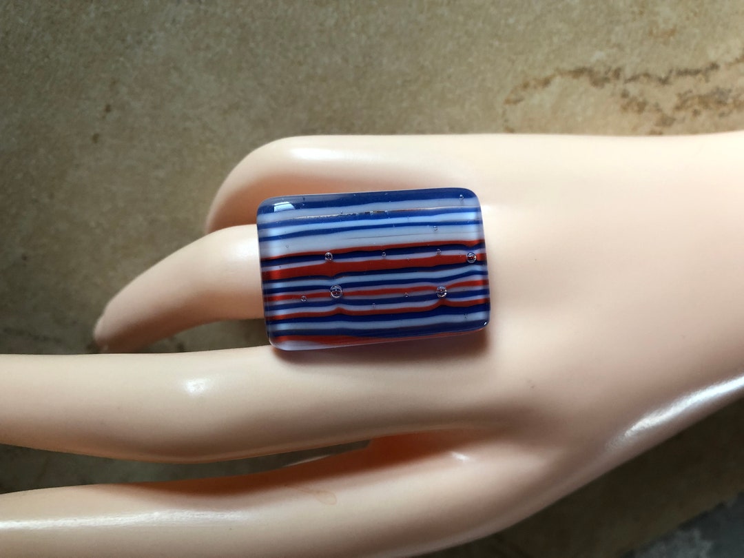 Fused Glass Rings - Fused Glass Jewelry - Glass Rings - Etsy