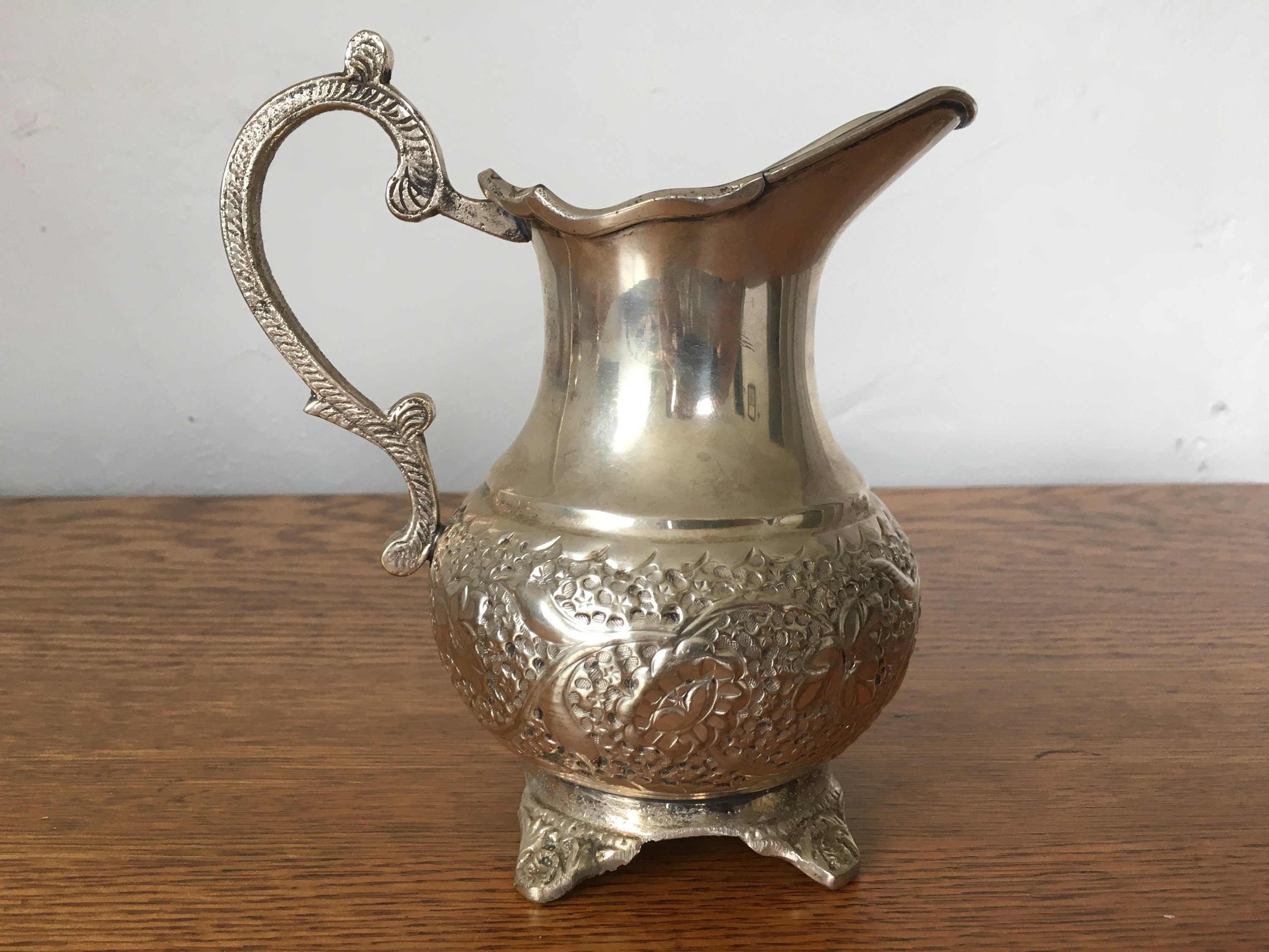 Ornate Antique German Silver Tea Set W/ Teapot Creamer and - Etsy