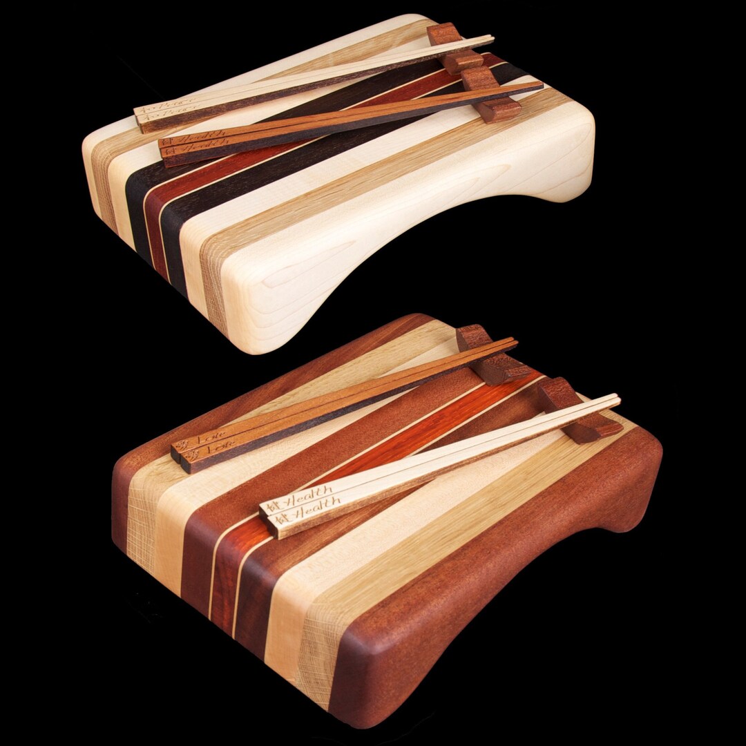 Hardwood Sushi Board With Hardwood Chopsticks - Etsy