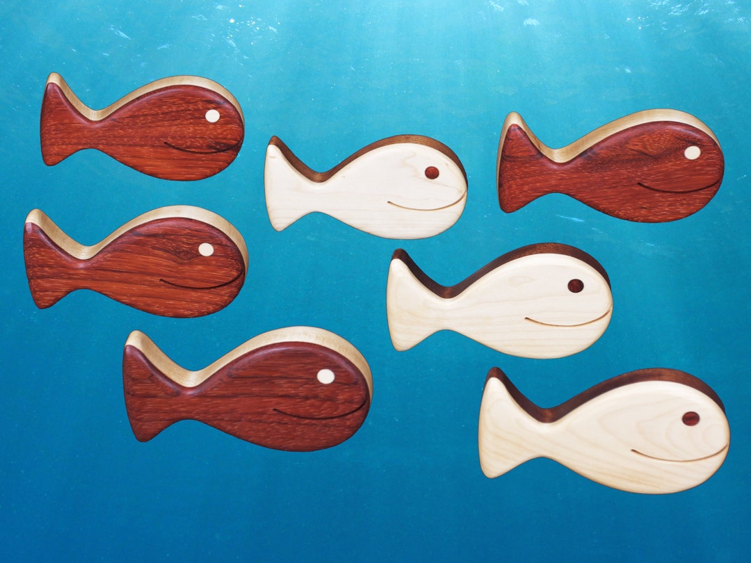 Hardwood Baby Fish Rattle - Etsy