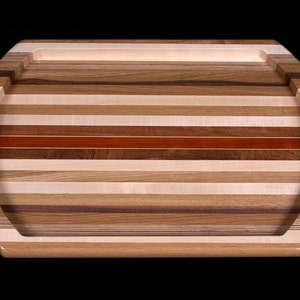 Hardwood Serving Tray With Raised Edge & Handles - Etsy