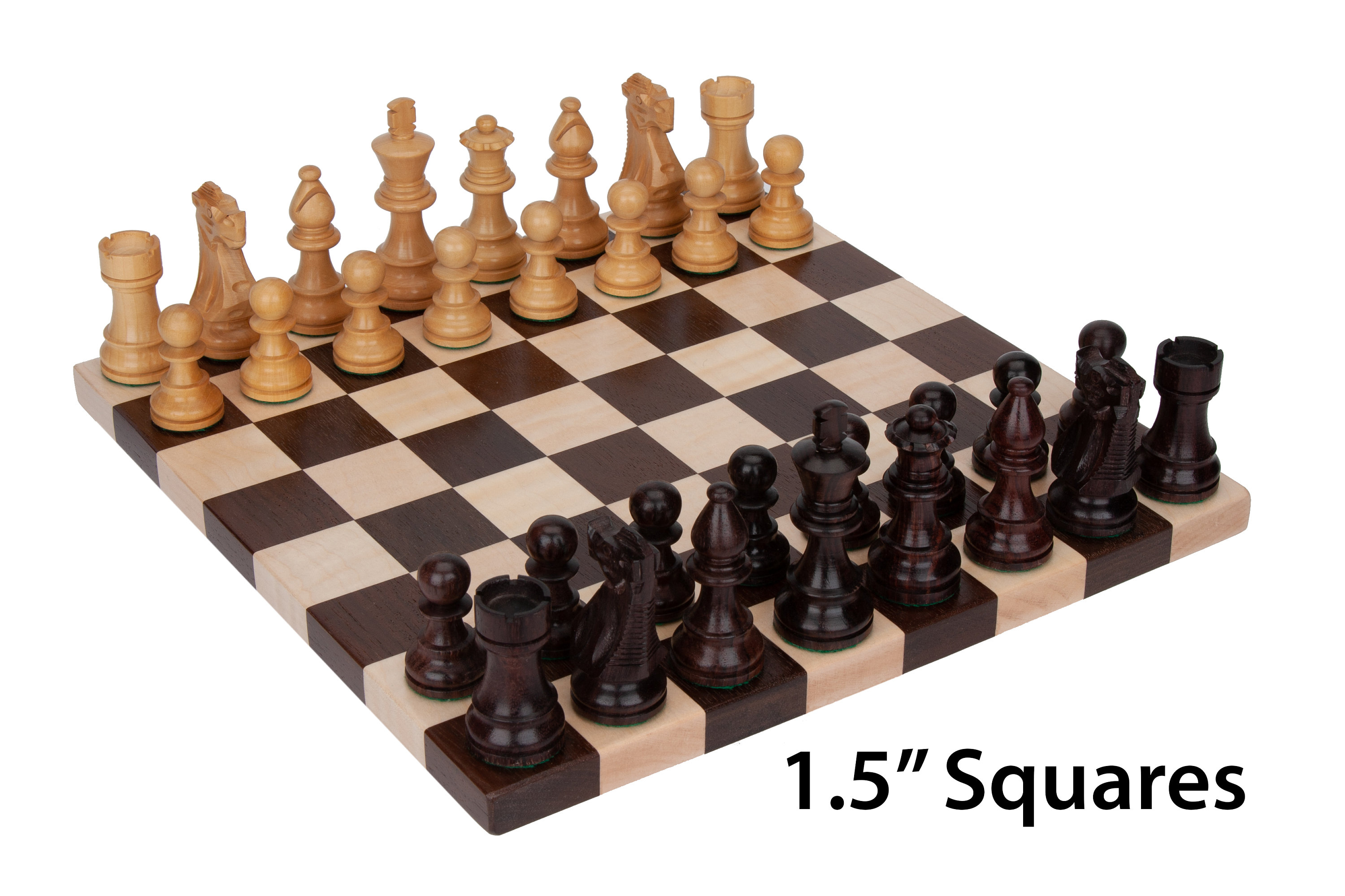 Solid Hardwood Chess Board Chess Pieces & Box | Etsy