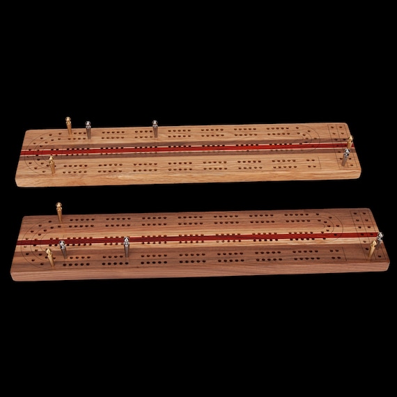 Hardwood Cribbage Board With Pegs - Etsy