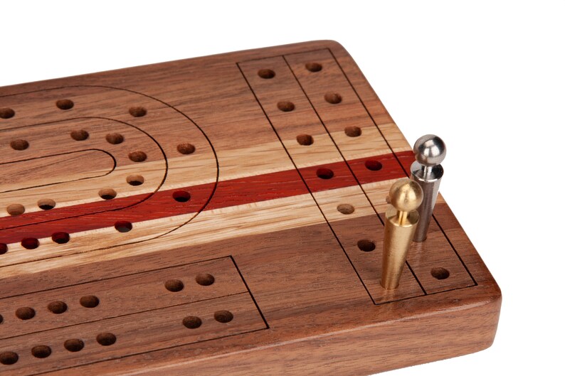 Hardwood Cribbage Board With Pegs - Etsy