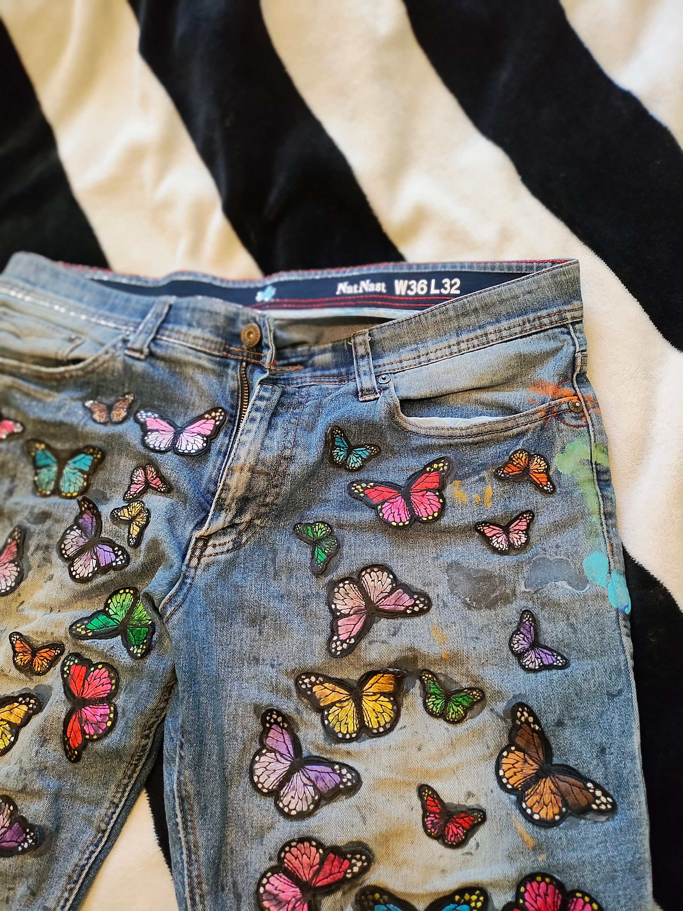 Butterfly Jeans - Etsy