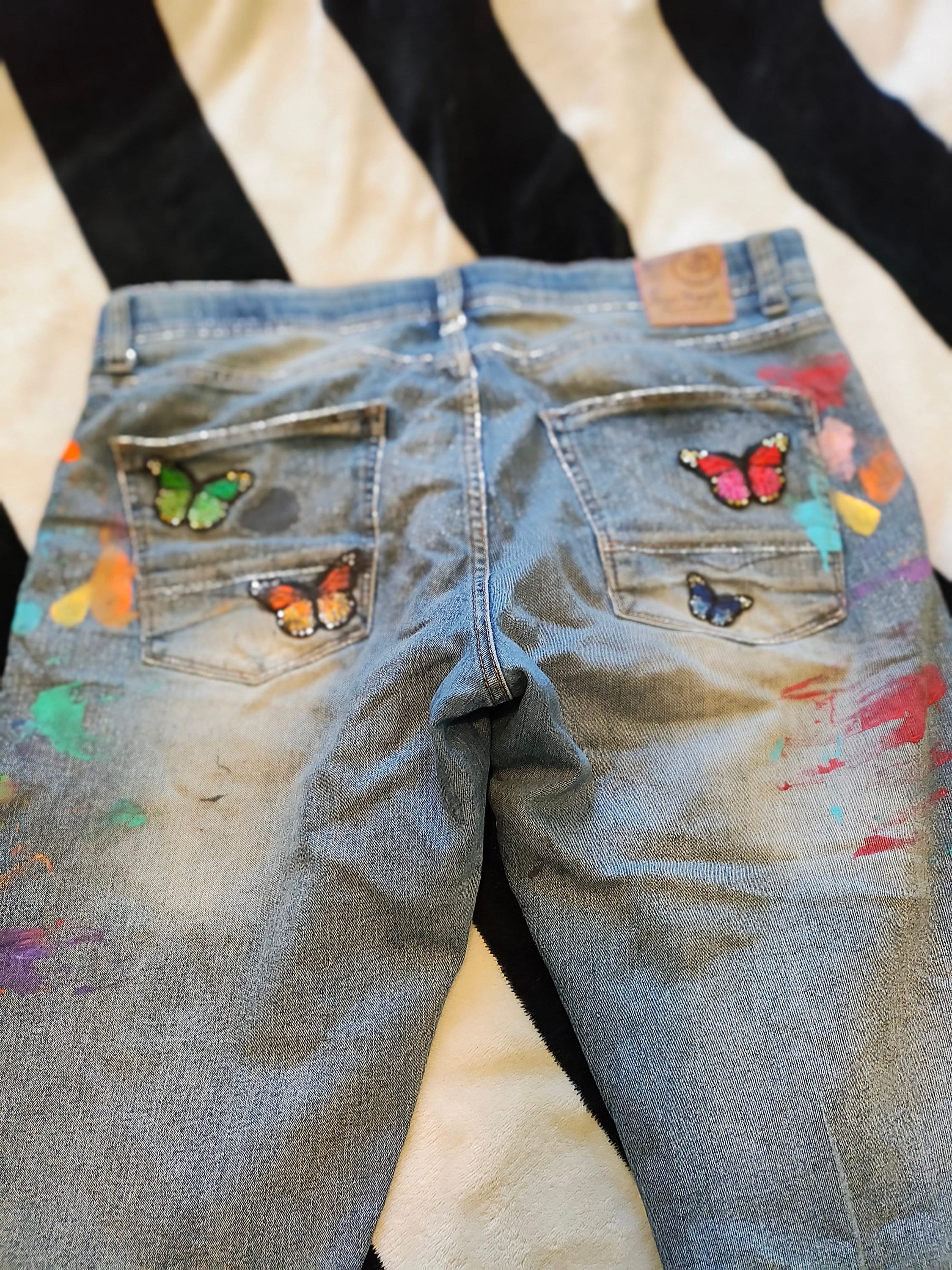 Butterfly Jeans - Etsy