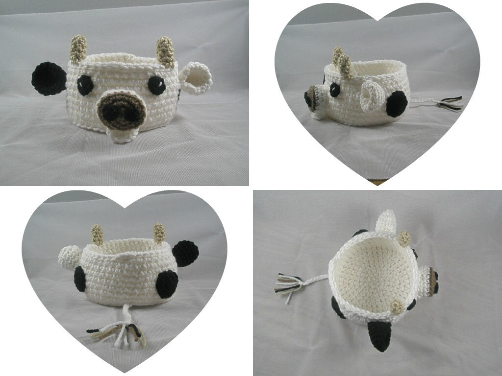 Crochet Cow Bowl / Container Pattern This is a PDF Pattern Only-instant ...