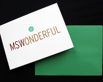 MSW Graduation Card, 2024 Personalized Congratulations Card for Master ...