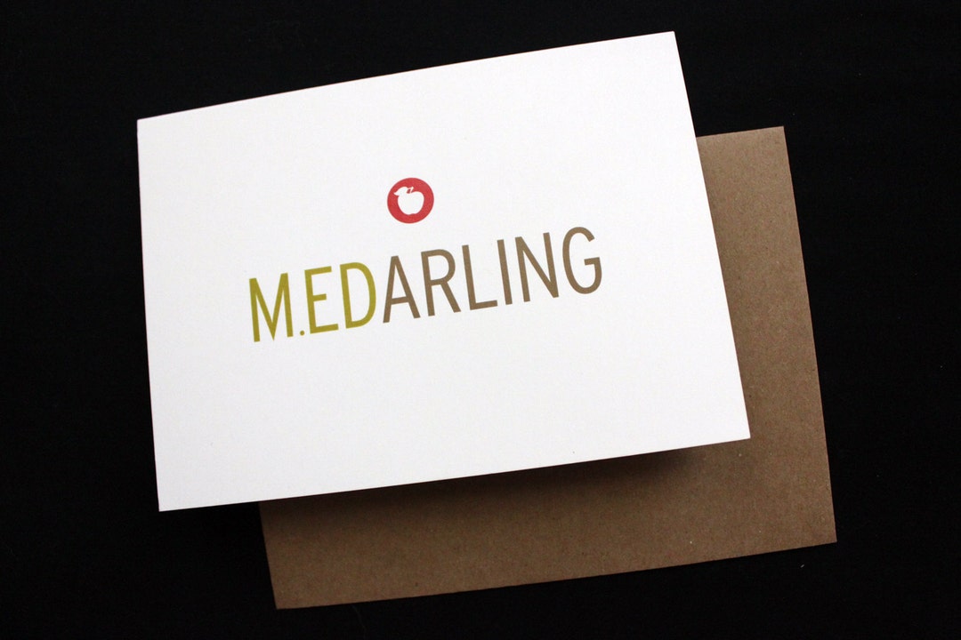 Masters of Education (m.ed) Card - Etsy