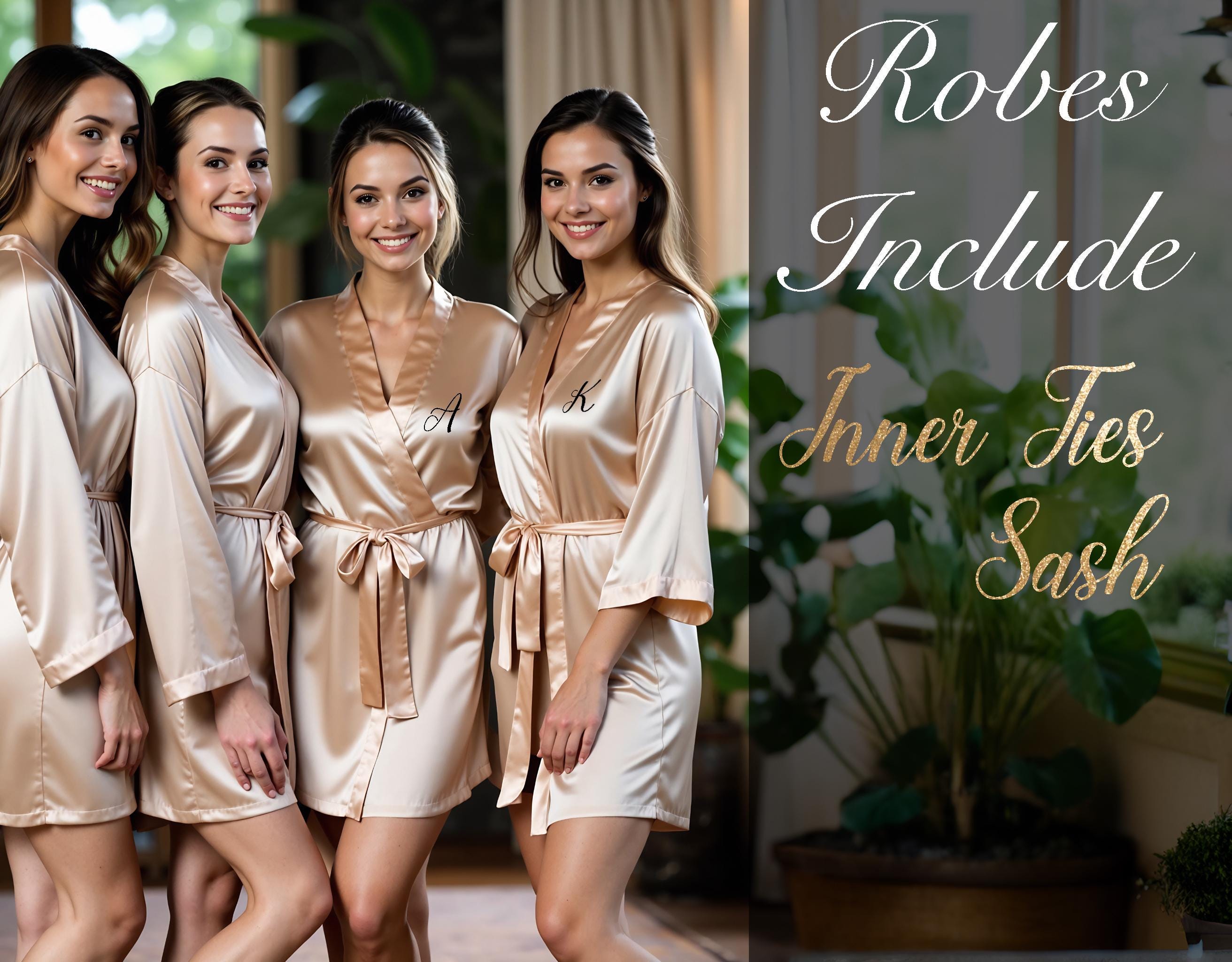 Personalized Bridal Robes, Bridesmaid Robes, Kimono Robes for Women in ...