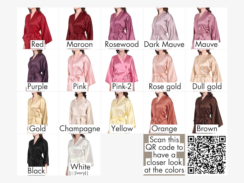 Personalized Bridal Robes, Bridesmaid Robes, Kimono Robes for Women in ...