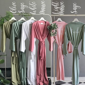 Really Long Ankle and Calf Length Robes for Bridesmaids and Mother of ...