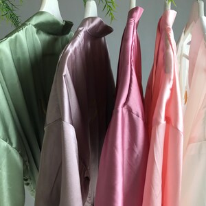 Long Satin Robes for Wedding Party Mother of the Groom Mother of the ...