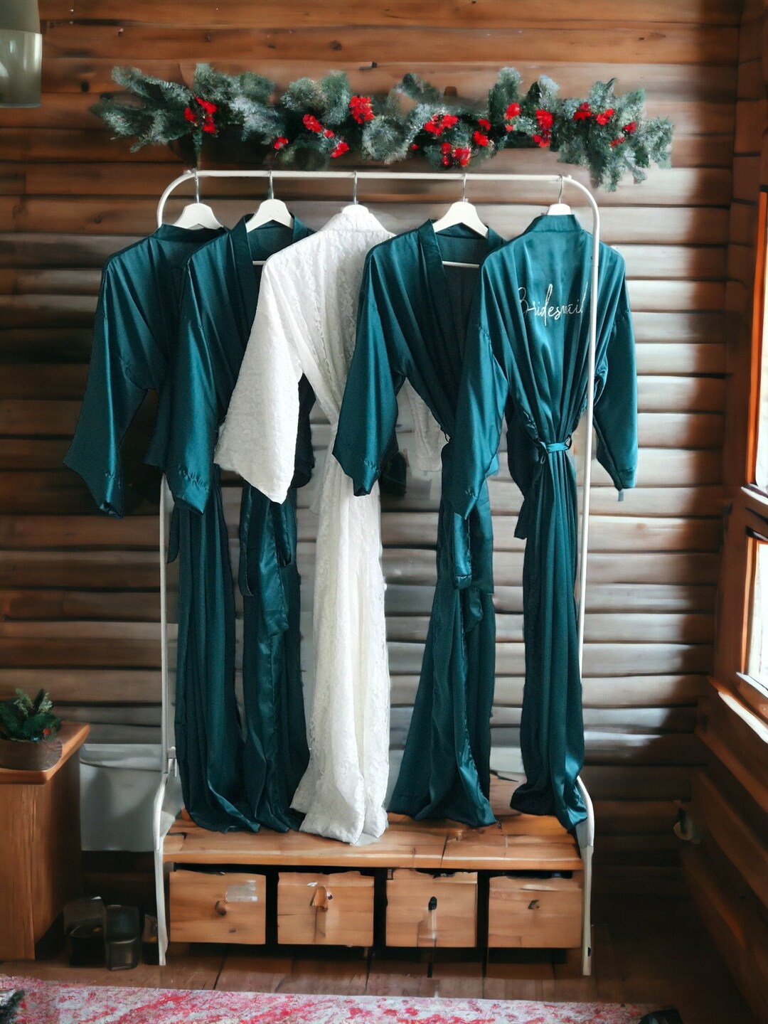 Bridesmaid Robes Personalized With Long Length in Silky Soft Satin in ...