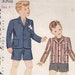 1940's Boys Shorts Suit Jackets Vintage Simplicity 3502 Sewing Pattern ...