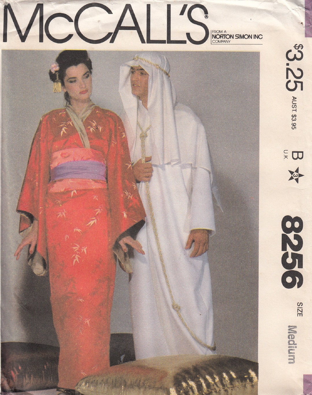 Vintage Mccall's 8256 Sewing Pattern Japanese Geisha Arab Sheik ...
