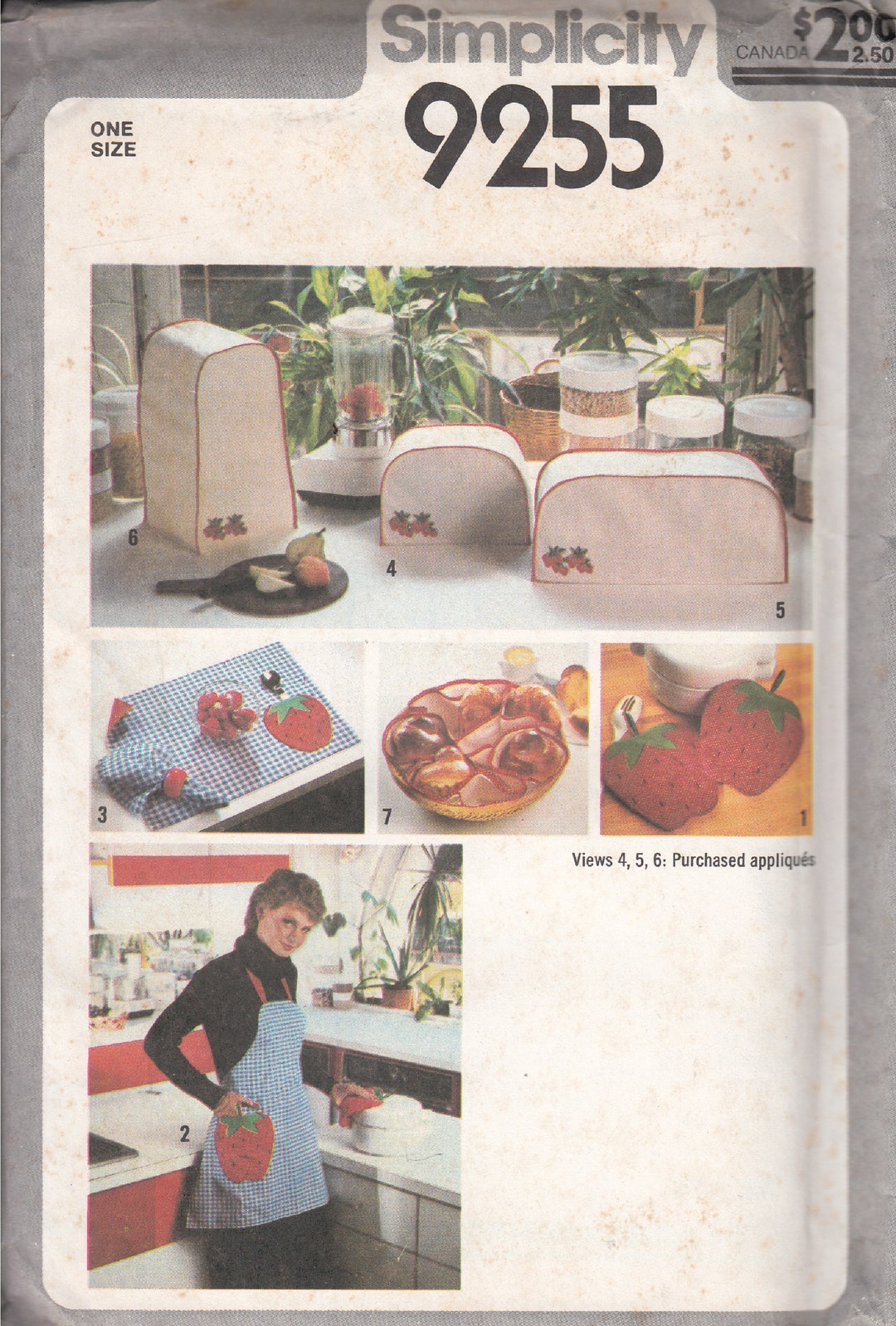 Vintage 70's Kitchen Appliance Covers Aprons Placemats Bun Warmer ...